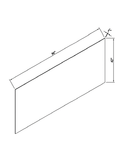 Inset Brown Slab Shaker Base Finish Skin Panel 42''W*96''H*1/4''D ...