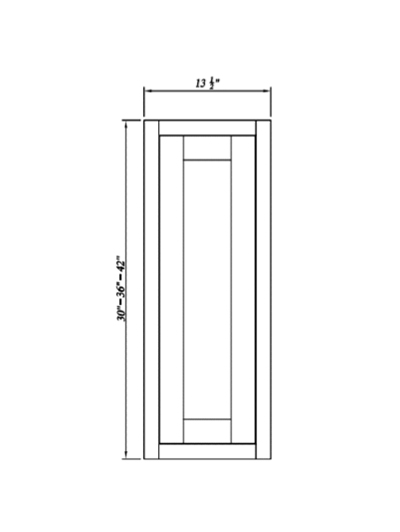 Inset Brown Slab Shaker Wall Decorative Panel 13 1/2''W*30''H*3/4"THICK ...