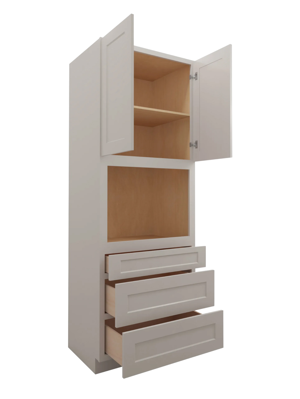 SD-O339024: Shaker Dove 33" Oven Cabinet 90" H - CabinetSelect.com